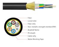 China ADSS 12 Core Armid Yarns Outdoor Fiber Optic Cable for sale