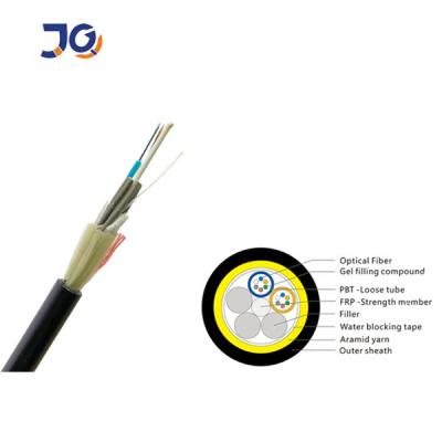 China 12 Cores 100m Span ADSS Fiber Optic Cable Non Metal Self Supporting for sale