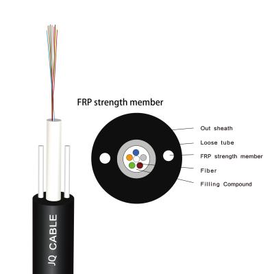 China IP68 Outdoor Aerial Customised GYFXTY Metal Free FRP Strengthen 8mm Comlink 6 Core Fiber Optic Cable 1km for sale