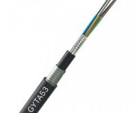 China Outdoor Underground Direct Burial Armored Fiber Optic Cables Double Jacket for sale