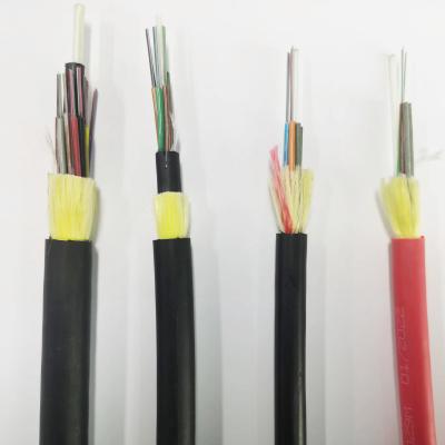 China Outdoor aerial overhead G652d fibra optica single mode adss span50 tkf 12 24 48 72 96 144 288 core fiber optic cable for sale