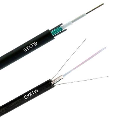 China GYXTW Optical Fiber Cable with PSP Steel Tape Armor Dual Parallel Steel Wires and Gel-Filled Loose Tube for Outdoor Communication for sale