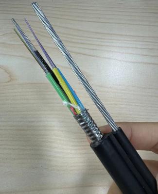 China UV PE Jacket Aerial Figure 8 Fiber Optic Cable 9.0*14.8mm Outer Diameter for Speed Data Transfer for sale