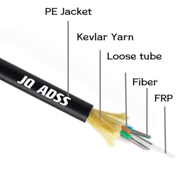 China Single mode outdoor fiber optic cable G652D single jacket for aerial mini ADSS for sale