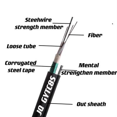China 2- 144 core Single Mode Outdoor Fiber Optic Cable figure 8 GYTC8S For Aerial for sale