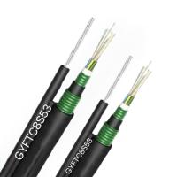 China Outdoor Single Mode Fibre Cable Figure 8 GYFTC8S53 Dual steel tape armored Dual PE sheath Fiber Optic Cable for sale