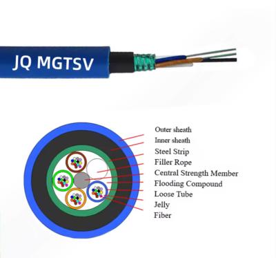 China 2-144 Cores Flame Retardant Mining Fiber Optical Cable MGTSV for sale