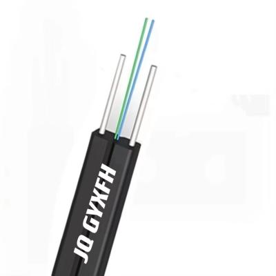 China FTTH Indoor Drop Fiber Optic Cable 1 2 4 Core G652D LSZH GJXFH Bend Insensitive Fiber Optical Cable for sale