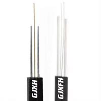 China 2 cores 4 cores FTTH fiber optic cable flat cable GJXH/GJXFH with steel wire or FRP for sale
