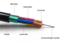 China Photoelectric Hybrid fiber optic cable GDTS armoured with corrugated steel tape for sale