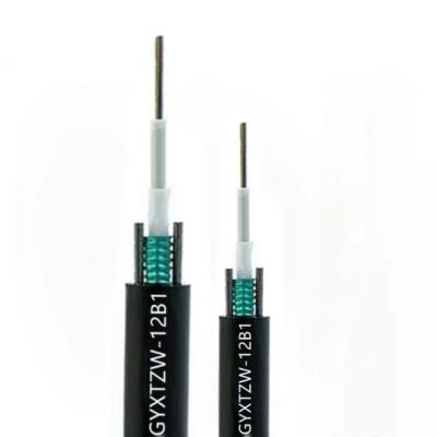 China 4 6 8 12 24 cores GYXTZW Unitube Flame-retardant Cable singlemode outdoor fiber optic cable LSZH Jacket for sale