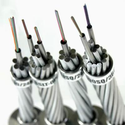 China 24 36 48 72 Core OPGW Optical Ground Wire Cable Composite Fiber Optic Cable for sale