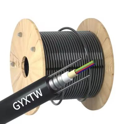 China 8 Core Aerial And Duct Fiber G.652 D Central Tube Armoured GYXTW Outdoor Fibre Optic Cable for sale