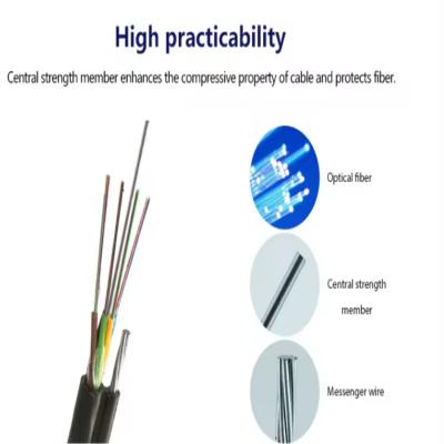 China OEM 144 Core Outdoor Optical Fiber Aerial Cable Steel Wire Strand Self Supporting Figure 8 GYTC8S Fiber Optic Cable for sale