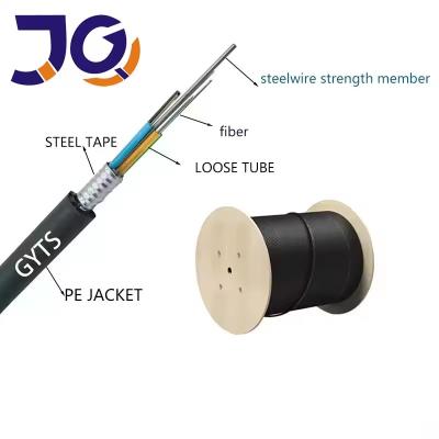 China Single Mode Armoured Optical Fiber Cable GYTA 96 Core Communication Underground Fiber Cable for sale