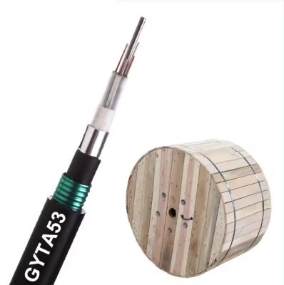 China Underground Waterproof  72 Core Fiber Optic Cable Double Jacket  Double Armored GYTA53 for sale