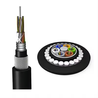 China 48 core GYTA33 Steel Wire direct burial Armored underwater submarine fiber optic cable for sale