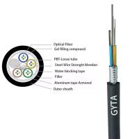 China GYTS GYTA 48 Core G652D Single Mode Stranded Loose Tube Armored Fiber Optic Cable for sale