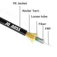 China Single Jacket ADSS Fiber Optic Cable Lightweight All Dielectric Aerial Cable for sale