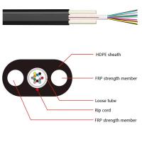China GYFXTBY FRP Cable 2 4 6 8 12 Core Flat Type Outdoor Fiber Optical Cable for sale