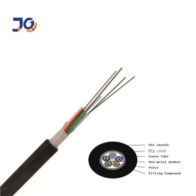China Armored Black LSZH Aerial Single Mode PBT Loose Tube Fiber Optic Cable For Data Transmission for sale