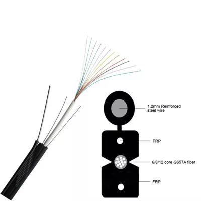 China GJYXCH Fiber Optic Drop Cable 1-4 Core FTTH G652D Simplex Indoor 1km 2km for sale