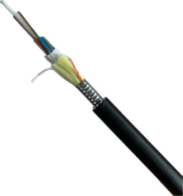 China 12/24/36/48 /96 Cores Singlemode ADSS ARSS Fiber Optic Cable With Steel Tape Armor for sale