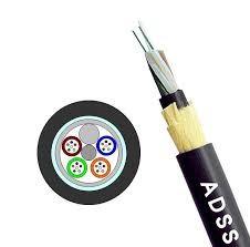 China G652D ADSS Fiber Optic Cable Double Jacket 72 Core Aerial Self Supporting for sale