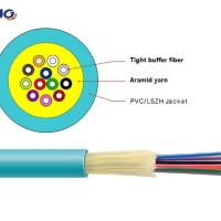 China GJFJH GJFJV Indoor Distribution Tight Buffer Fiber Optic Cable Kevlar Yarn 4/12 Core for sale
