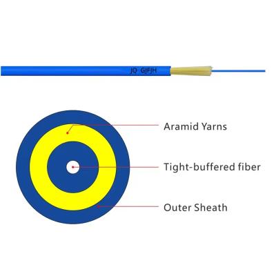 China GJFJV FTTH Indoor Fiber Optic Cable Simplex Duplex Optical Fiber Patch Cord LSZH for sale