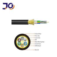 China ADSS Fiber Optic Cable 12-144 Core Aerial Black PE Sheath for sale
