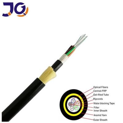 China Outdoor Aerial ADSS Fiber Optic Cable Double Jacket Non-Metal HDPE 24–96 Core for Telecom Networks for sale