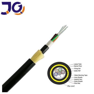 China Double Jacket ADSS 12 24 Core Outdoor Single Mode Self Supporting Aerial Fiber Optic Cable G652D for sale
