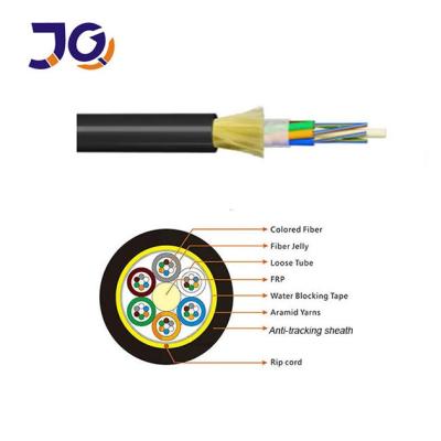 China ADSS Single Jacket Aerial Fiber Optic Cable Single Mode Aramid Yarn Strength Outdoor Overhead Installation FTTx Telecom for sale