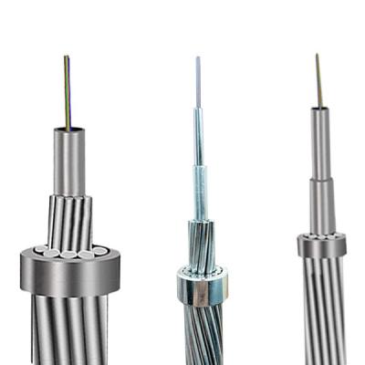China OPGW Fiber Optic Cable 24 48 Core Single Mode G652D Power System Aerial Optical Cable for sale