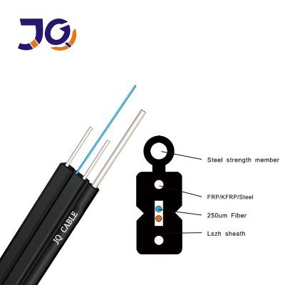 China GJYXFCH Steel Wire Outdoor FTTH Drop Cable 1 2 4 Core G657A Fiber Flexible LSZH Flame-Retardant Easy-Install for sale
