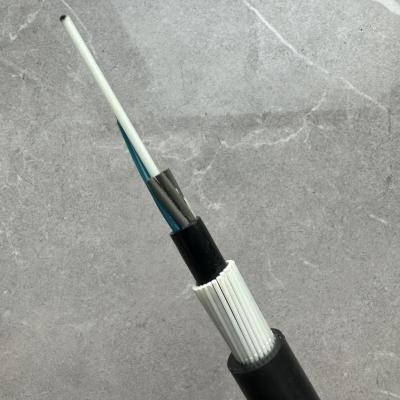 China GYFTY83 Anti-Rodent Armored FRP Strength Member 12 24 48Core Fiber Optic Cable for sale