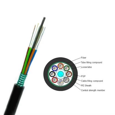 China GYTS Armored Fiber Optic Cable 288 Core Single Mode Outdoor Underground Direct Burial Optical Cable Steel Tape Reinforced for sale