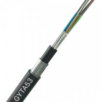 China GYTA53 Fiber Optic Cable 48 96 Core Double Aluminum Heavy Armored Single Mode Outdoor Direct Burial Cable for sale