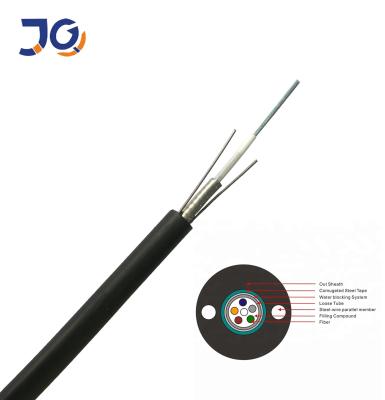 China Central Loose Tube GYXTW 4core Outdoor Armored Fiber Optic Cable for sale