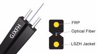 China FTTH Fiber Optical Drop Cable for Indoor GJXFH with 2 FRP Steel Wire Strength Member for sale