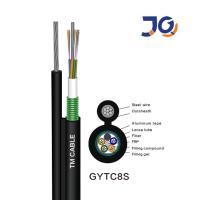 China Jiqian Overhead Outdoor 48 Core Fig 8 Fiber Optical Cable Self Supporting Armored Figure 8 Fiber Optic Cable GYTC8S for sale