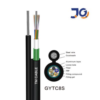 China Jiqian Overhead Outdoor 48 Core Fig 8 Fiber Optical Cable Self Supporting Armored Figure 8 Fiber Optic Cable GYTC8S for sale