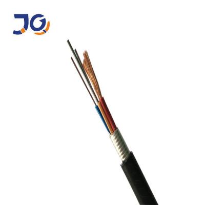 China 6 Core OPLC G652D Composite Hybrid Outdoor Fiber Optic Cable for sale