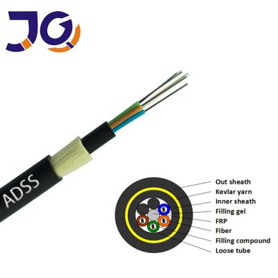 China ISO9001 All Dielectric Double Sheath ADSS Fiber Optic Cable for sale