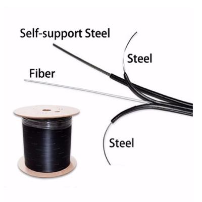 China G652D Aerial 1 2 4 Core FTTH Fiber Optic Drop Cable for sale