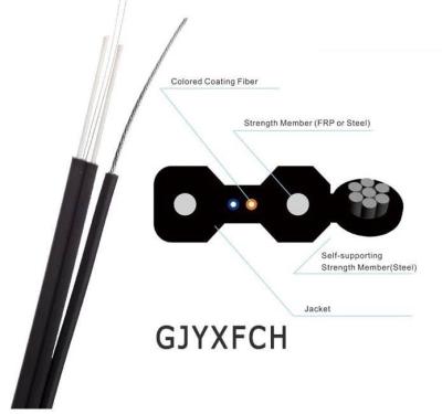 China Self Supporting G652D Outdoor FTTH Fiber Optic Drop Cable for sale