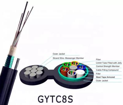 China GYTC8S 144 Cores Overhead Figure 8 Fiber Optic Cable for sale