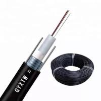 China GYXTW Aerial Optical Cable 24 Core Steel Wires Messenger Fiber Optic Cable HDPE Sheath for sale