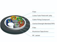 China 36 Core Outdoor Fiber Optic Cable Stranded Loose Tube Steel Tape Armored GYTA for sale